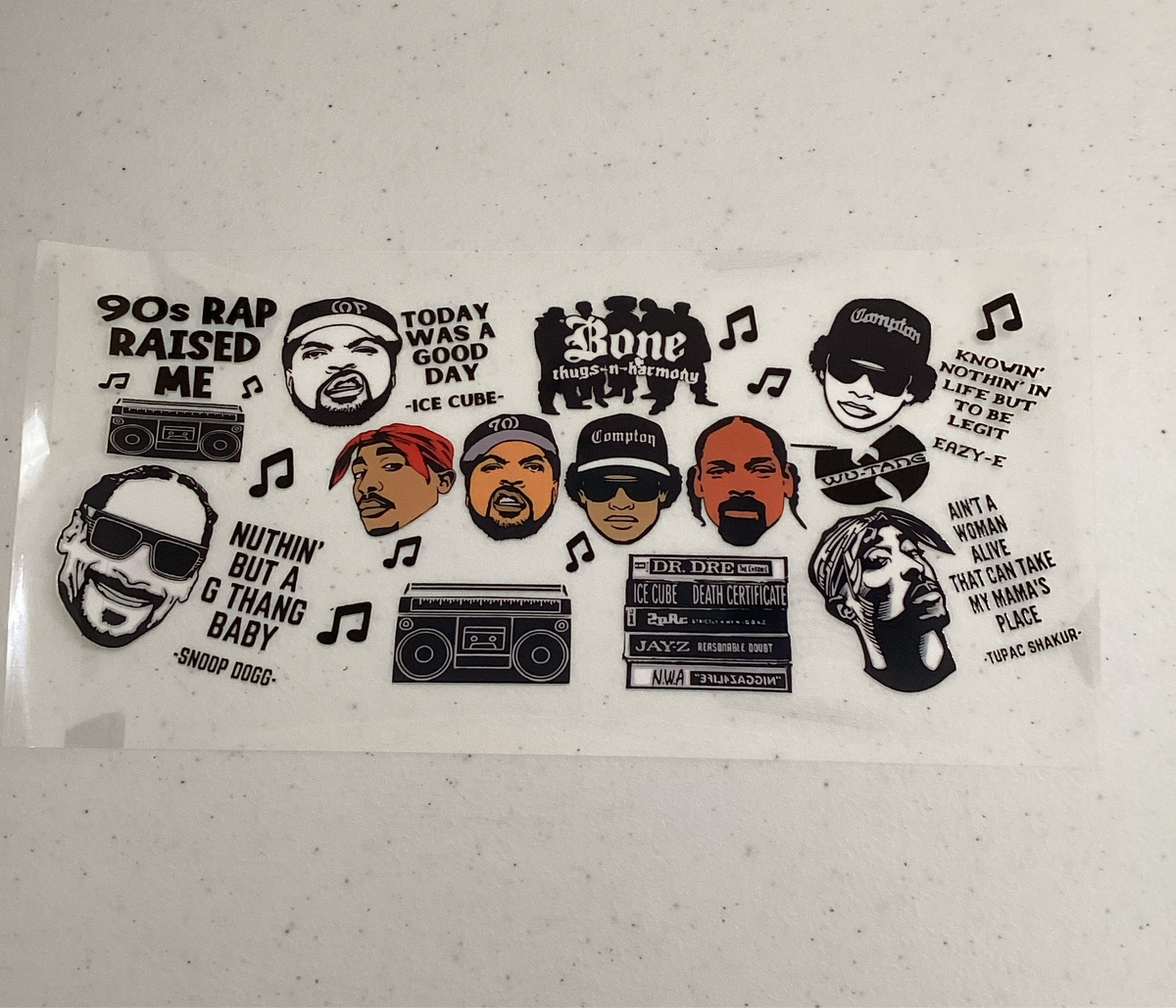 Rappers UVDTF Cup Wrap – The Lyon's Paw Print Co.